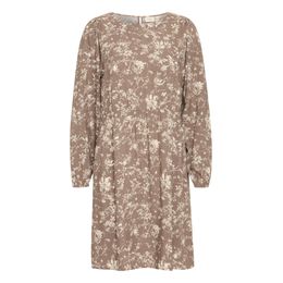 Fransa Kleid 'Flowy' Damen Gr&ouml;&szlig;e 42 cappuccino / wei&szlig; Winterkleid