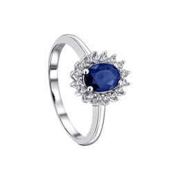 ONE ELEMENT Ring Damen Gr&ouml;&szlig;e 52 dunkelblau / silber