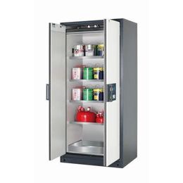 Sicherheitsschrank Typ 90 ASECOS Q-CLASSIC-90, Fl&uuml;gelt&uuml;ren, Front Reinwei&szlig;, B 893 x T 615 x H 1953 mm