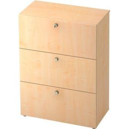 H&auml;ngeregistraturschrank TOPAS LINE, 3 Ordnerh&ouml;hen, mit Vollauszug, Ahorn-Dekor/Ahorn-Dekor