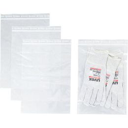 S&Z Druckverschlussbeutel, Polypropylen, 220 &times; 310 mm, 50 &micro;m, 50% Regeneratanteil, ohne Druck, transparent, 1000 Stk.