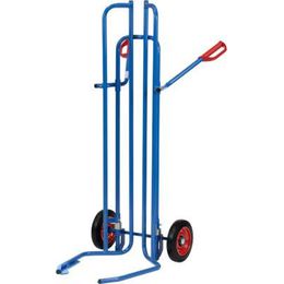 Reifenkarre Fetra 2032, bis 200 kg, f&uuml;r bis zu 8 Reifen mit &Oslash; 450-750 mm, Vollgummibereifung, H 1510 mm, Stahl, brillantblau