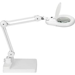 LED-Lupenleuchte Maulvisio, Leistung 8 W, 1200 lm, 3-Dioptrien-Linse, drehbarer Standfu&szlig;, wei&szlig;