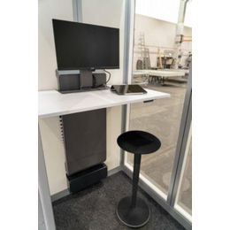 Stehhilfe Kleusberg f&uuml;r CoWoCube&reg; 1 & 2, h&ouml;henverstellbar, ergonomisch, Polyamid-Bezug, rutschfestes Fu&szlig;teil, schwarz