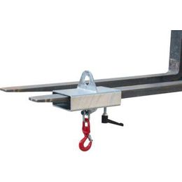 Lasthaken f&uuml;r Gabelstapler und Kran Bauer LH-I 2, mit Wirbel, Traglast 2000 kg, verzinkt