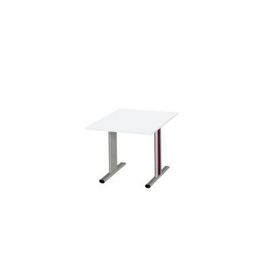 Sch&auml;fer Shop Sch&auml;fer Shop Select Besprechungstisch Planova Basic, Quadrat, T-Fu&szlig;, B 1000 x T 1000 x H 717 mm, wei&szlig;/wei&szlig;aluminium RAL 9006