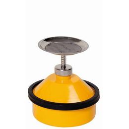 Sparanfeuchter, Stahlblech, gelb, 1 l, &Oslash; 178 x H 200 mm, federnd gelagerter Tr&auml;nkteller