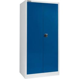Schäfer Shop Schäfer Shop Select Materialschrank MSI 2609, Belastb. 50 kg je Boden, H 1935 mm, weißaluminium/enzianblau