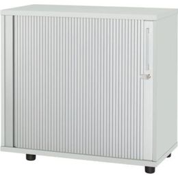 Sch&auml;fer Shop Sch&auml;fer Shop Select Anstellquerrollladenschrank, aus Holz, 1 Fachboden, B 800 mm x T 421 x H 750 mm, lichtgrau