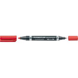 Staedtler Permanent-Marker Lumocolor duo, rot, 10 St.