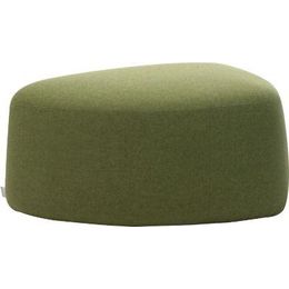 Polsterm&ouml;bel Leyform GOGO Pouf, mittel, oval, B 980 x T 910 x H 440 mm, mit Gleitern, Stoffbezug, moosgr&uuml;n