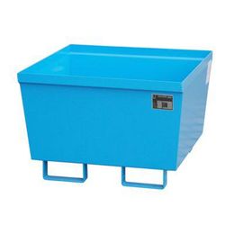 Auffangwanne Bauer AO-1, Stahl, 229 l, B 800 x T 800 x H 545 mm, blau