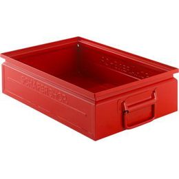 Sch&auml;fer Shop Sch&auml;fer Shop Select Stapelbox, 16 l, 100 kg, L 478 x B 307 x H 120 mm, Stahl, RAL 3000 (feuerrot)