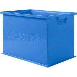 Sch&auml;fer Shop Stapelkasten SSI Sch&auml;fer 14/6-2Z, Volumen 33 l, bis 30 kg, mit Griffmulde, L 465 x B 314 x H 298 mm, Polypropylen, blau