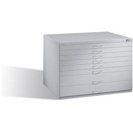 Planschrank aus Stahl, f&uuml;r Formate bis DIN A1, 8 Schubladen