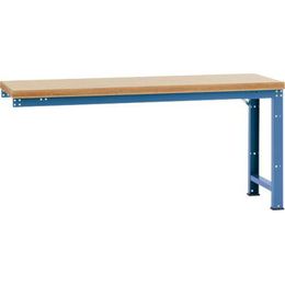Manuflex Anbauwerkbank Profi Standard, Tischplatte Multiplex, 2000 x 700 mm, brillantblau