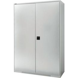 Sch&auml;fer Shop Sch&auml;fer Shop Genius Fl&uuml;gelt&uuml;rschrank FS, Stahl, mit Bel&uuml;ftungsl&ouml;chern, B 1343 x T 420 x H 1950 mm, 5 OH, lichtgrau/lichtgrau, bis 450 kg