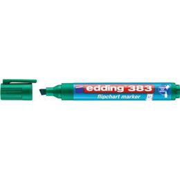 Edding 383 Flipchart-Marker, Keilspitze, gr&uuml;n, 10 St&uuml;ck
