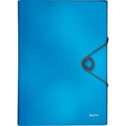 Projektmappe Leitz Solid, 5 F&auml;cher, 1 Zusatzfach, Format DIN A4, hellblau