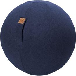 Sitzball FELT, Filzimitat 100% Polyester, waschbar, rei&szlig;fest, Trageschlaufe, dunkelblau