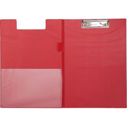Schreibmappe Maul Maulpoly, A4, Innentasche, Stifteschlaufe, Klemmweite 8 mm, aufh&auml;ngbar, L 320 x B 228 x H 13 mm, Karton/Polypropylen, recycelbar, rot