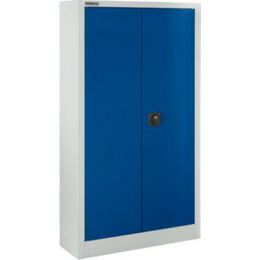 Sch&auml;fer Shop Sch&auml;fer Shop Select Materialschrank MSI 16408i , B 800 x T 400 x H 1585 mm, 3 B&ouml;den, Stahl, lichtgrau/enzianblaub