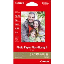 Canon Fotopapier Plus Glossy II PP-201, 265 g/m&sup2;, 50 Blatt, 10 x 15 cm
