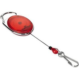 Durable Ausweishalter Jojo Style, mit Metall-Federhaken, 1 St&uuml;ck, rot