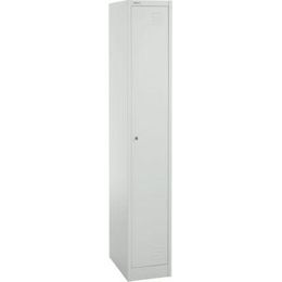 Sch&auml;fer Shop Sch&auml;fer Shop Select Garderobenspind, 1 Abteil, 1-t&uuml;rig, 2 Einlegeb&ouml;den, Kleiderstange, B 300 x T 457 x H 1800 mm, Qualit&auml;tsfeinblech, abschlie&szlig;bar