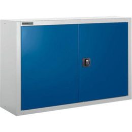 Sch&auml;fer Shop Sch&auml;fer Shop Select Aufsatzschrank MS 8409i, B 950 x T 400 x H 800 mm, 1 Boden, Stahl, wei&szlig;aluminium RAL 9006/enzianblau RAL 5010