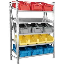 Sch&auml;fer Shop Komplettregal R 7000, 5 schr&auml;ge Fachebenen, T 600 x B 1283 mm