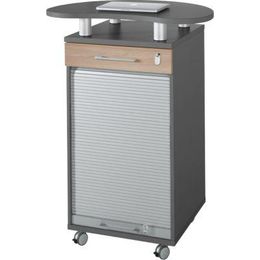 Sch&auml;fer Shop Sch&auml;fer Shop Genius Multimobil TETRIS WOOD, B 822 x T 580 x H 1118 mm, graphit/Eiche