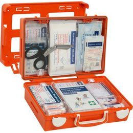 Holthaus Medical Erste-Hilfe-Koffer SAN, gef&uuml;llt mit DIN 13157 (erweitert), B 310 x T 210 x H 130 mm, ABS-Kunststoff, orange