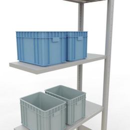 SCHULTE LAGERTECHNIK - Stecks.Anbaur. mit L&auml;ngenriegel - 2000x750x300 mm, Typ 150 kg