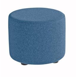 Nowy Styl Sitzhocker TAPA Round, Sperrholz, gepolstert, Schurwolle-Bezug, blau