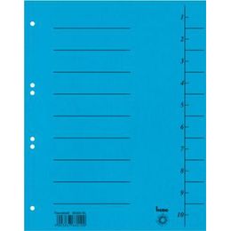 bene! Trennblatt, Intensiv-Karton, DIN A4, blau