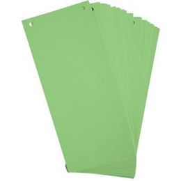 Trennstreifen Exacompta Forever, rechteckig, 2-fach Lochung, B 240 x H 105 mm, Blauer Engel, Recycling-Kraftkarton, gr&uuml;n, 100 St&uuml;ck