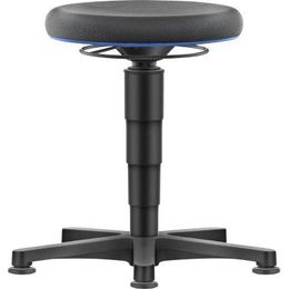 Allround Hocker bimos, sitzh&ouml;henverstellbar 450-650 mm, mit Gleiter, Supertec-Bezug, schnitt- & rutschfest, mit Mikropanzerung, Farbring blau