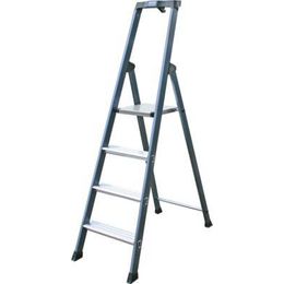 Krause Stufenstehleiter, eloxiert, 4 Stufen