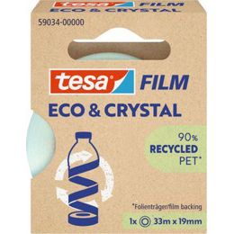 Tesafilm&reg; eco & crystal Klebeband, transparent, rei&szlig;fest, L 33 m x B 19 mm, 1 Rolle