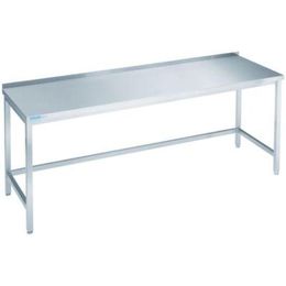 Arbeitstisch aus Edelstahl, unterfahrbar, 850 x 700 x 1800 mm
