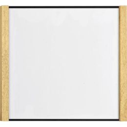 moedel T&uuml;rschild LMH, Aluminium- und Holzrahmen, Holzart w&auml;hlbar, Polyester-Abdeckung, Klebemontage, B 159,5 x H 150,5 mm, schwarz/Ahorn