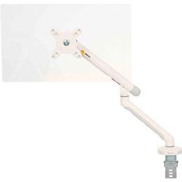 Monitorarm bakkerelkhuizen BE Flexible, f&uuml;r 1 Monitor, bis 10 kg, dreh-, neig- und schwenkbar, 80 mm Klemmweite, VESA-komaptibel, ergonomisch, H&ouml;henverstellbar von 170 bis 582 mm, hellgrau/wei&szlig;