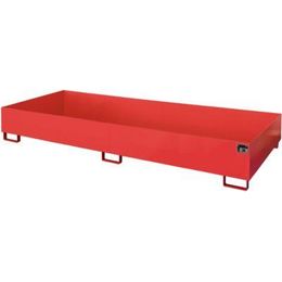 Bauer Regalwanne Typ RW/RW 3300-2, ohne Gitterrost. rot RAL3000