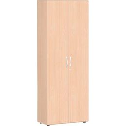 Aktenschrank ALICANTE, 6 Ordnerh&ouml;hen, 5 B&ouml;den, abschlie&szlig;bar, B 800 x T 400 x H 2160 mm, Buche