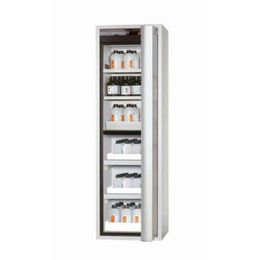 Sicherheitsschrank Typ 90 ASECOS S-PHOENIX-90, Faltt&uuml;r mit T&uuml;rfeststellanlage, Anschlag rechts, Front Lichtgrau, B 596 x T 616 x H 1968 mm