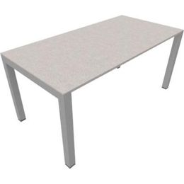 Schreibtisch SOLUS PLAY, 4-Fu&szlig;, h&ouml;henverstellbar, B 1600 x T 800 x H 720 - 820 mm, Ceramic grey