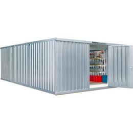 Materialcontainer Mod. 1560, verzinkt, vormontiert, mit Holzfu&szlig;boden