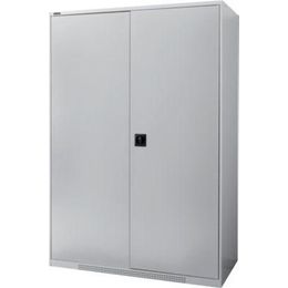 Sch&auml;fer Shop Sch&auml;fer Shop Genius Fl&uuml;gelt&uuml;renschrank FS, Stahl, mit Bel&uuml;ftungsl&ouml;chern, B 1343 x T 620 x H 1950 mm, 5 OH, Wei&szlig;alu/Wei&szlig;alu, bis 750 kg