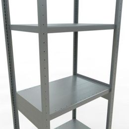 SCHULTE LAGERTECHNIK Fachbodenregal-Stecksystem MULTIplus 250, Grundregal, L&auml;ngenriegel, 3000x750x500 mm, 7 B&ouml;den, verzinkt